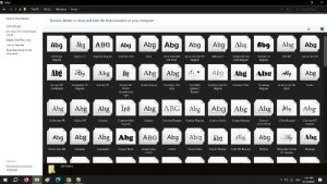 Where are fonts stored or located in Windows 11?