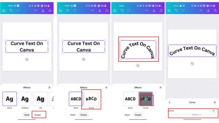 Bend Text In Canva - 2 Ways to use Curve Text Effect Tool